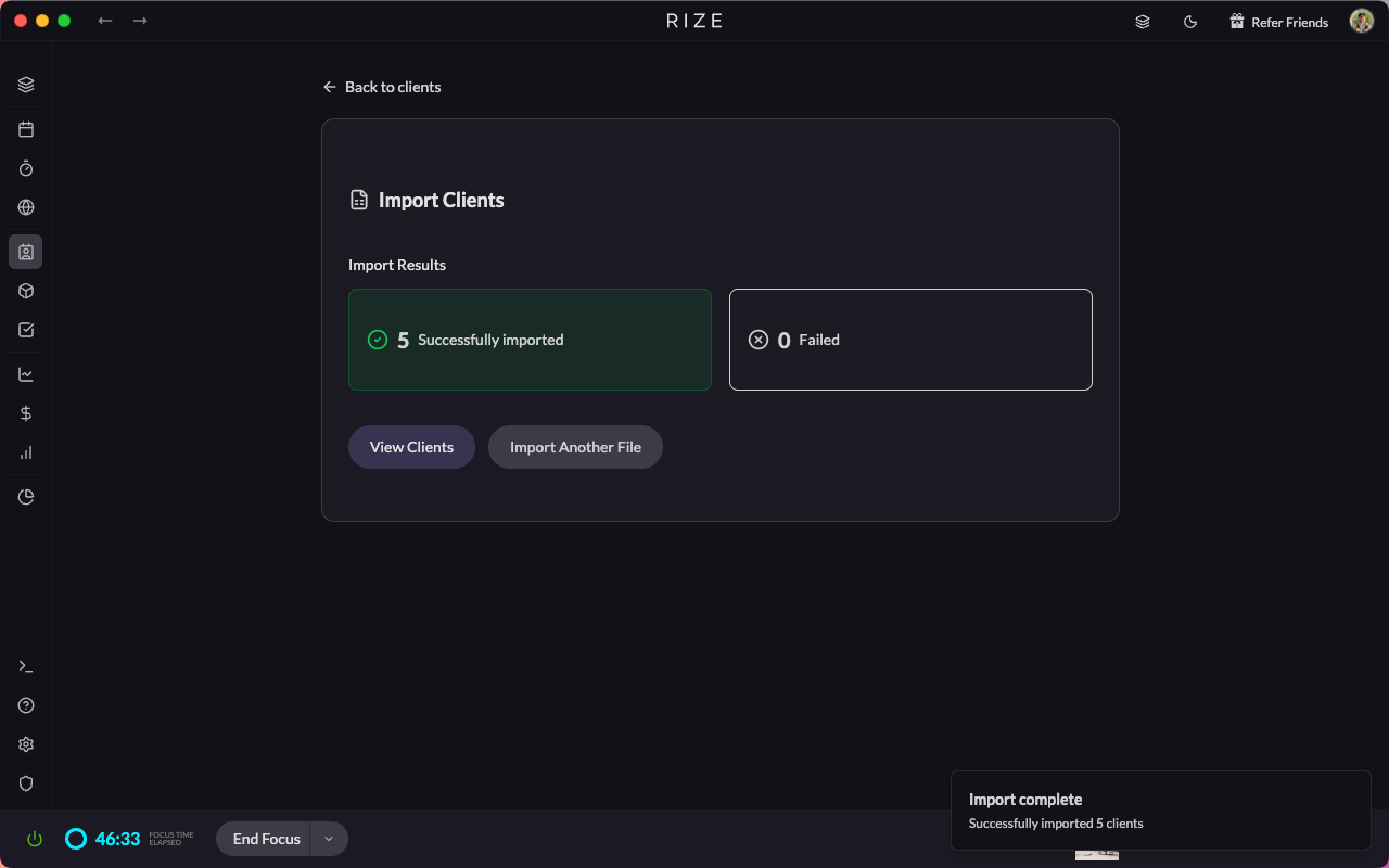 CSV Import & Export | Rize Changelog
